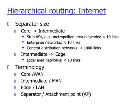 Ppt Hierarchical Architecture For Internet Routing Powerpoint