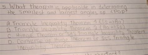 solved 5 what theorem is applicable in determining the smallest and