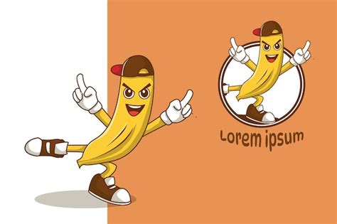Premium Vector Happy Banana Cartoon Mascot Design