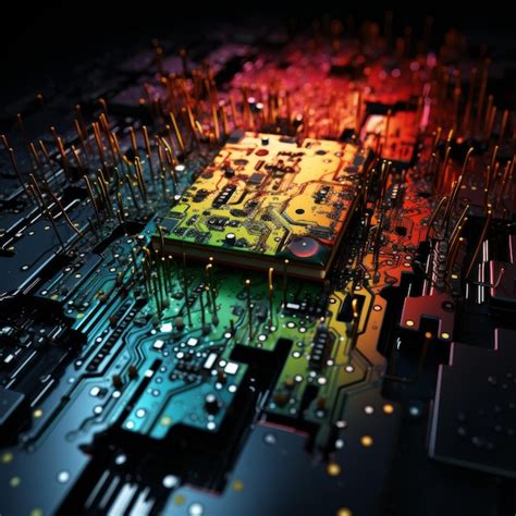 Premium Ai Image 3d Rendering Of An Electronic Circuit Board