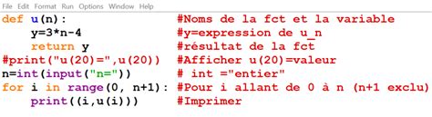 Suite Numérique Définie Par Un Algorithme En Fonction De N Logamathsfr