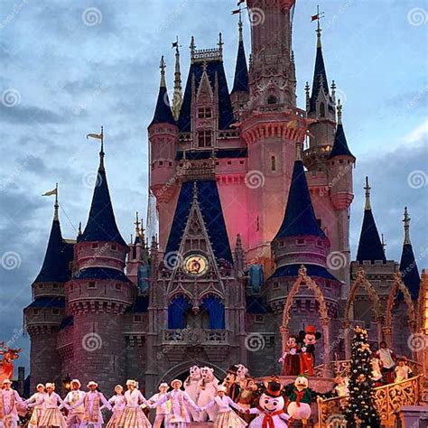 Disney Characters Performancing At Walt Disney World Christmas Party