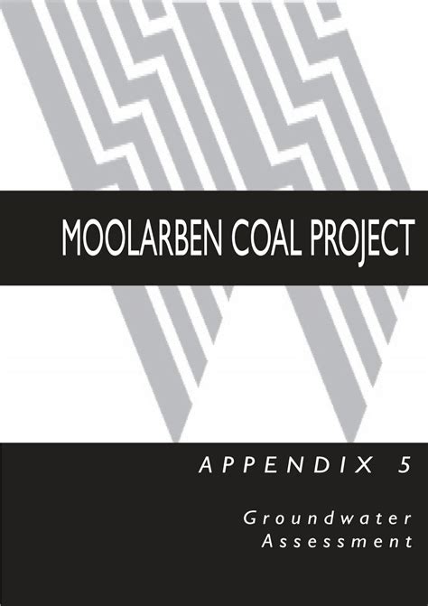 Appendix 5 Groundwater Moolarben Coal
