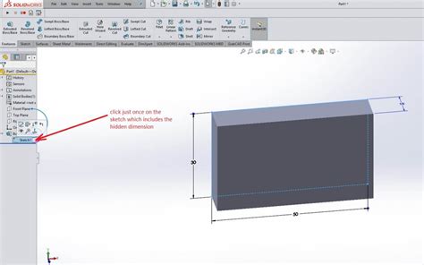 How To Hide SOLIDWORKS Dimensions In A Part And Make Them Reappear