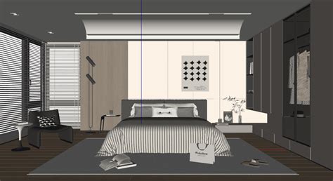 Interior Bedroom Scene Sketchup Model Download Id 101000091 Dinh