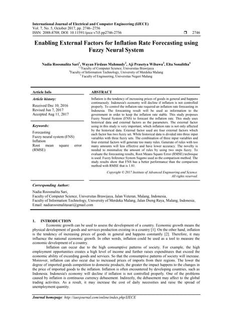 Enabling External Factors For Inflation Rate Forecasting Using Fuzzy