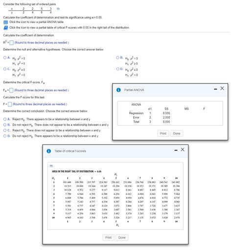 solved consider the following set of ordered pairs calculate