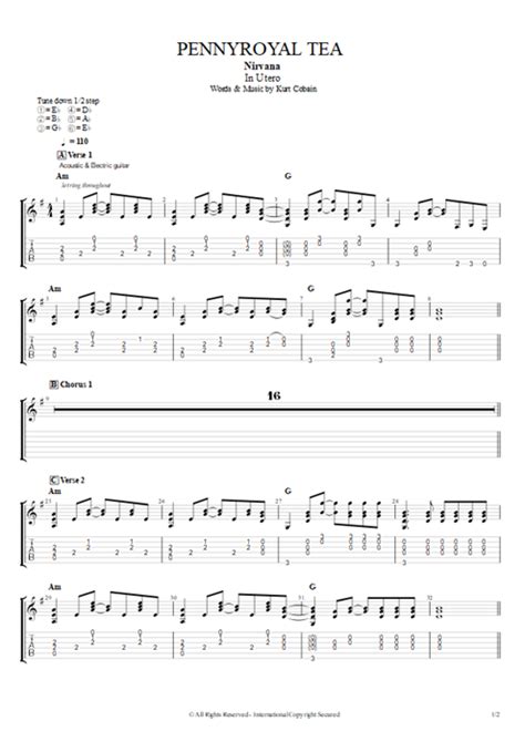Pennyroyal Tea Tab By Nirvana Guitar Pro Guitars Bass And Backing