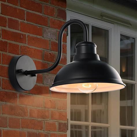 Vintage Enamel Gooseneck Barn Light Fixture Elbowed Barn The