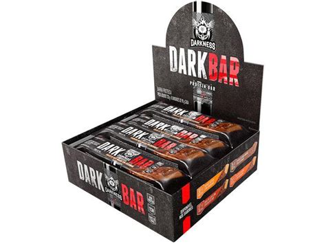 Barra De Proteína Darkness Dark Bar Chocolate Amargo Com Castanha 90g