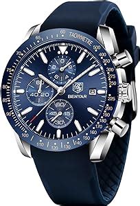 BENYAR Montre Homme 30M Etanche Analogique Quartz Chronographe