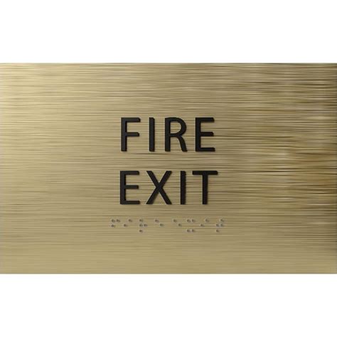 Ada Central Signs 6 X4 Fire Exit Sign Ada Compliant Tactile