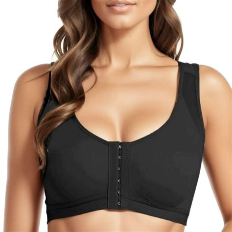 Steel Ring Front Thin Women Bra Full Plus Cup Button Breathable Gathers