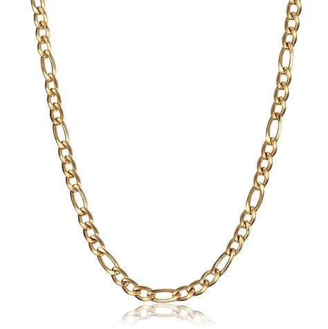 Figaro Heren Ketting Goud Kleurig Staal 5mm Ketting