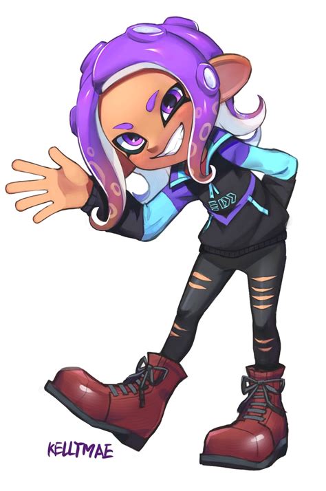 Octoling And Octoling Girl Splatoon And 1 More Drawn By Kellymae