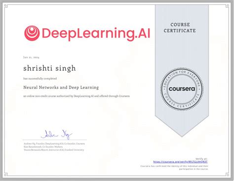 shrishti singh on linkedin i m happy to share that i ve obtained a new certification neural