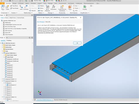 calling rule in assembly from part error autodesk community