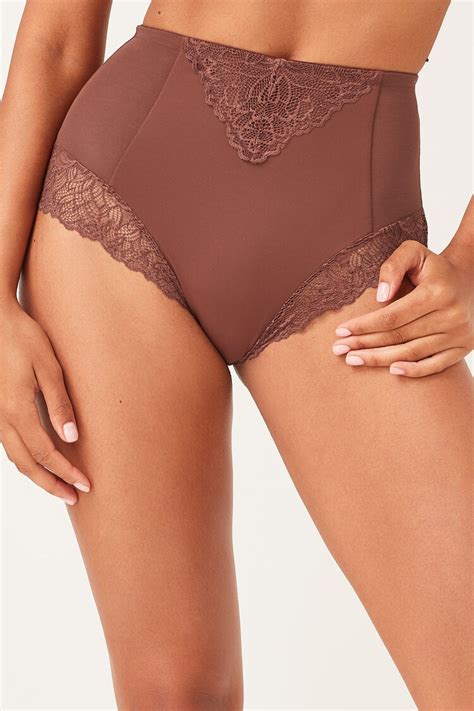 Buy Chocolate Brown High Waist Brief Firm Tummy Control Shaping Briefs
