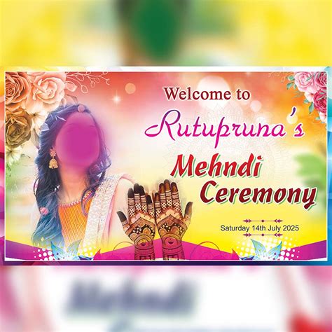 7 Mehendi Ceremony Banner Psd File Graphics Point Store