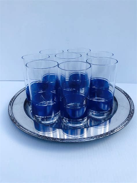 Vintage Hazel Atlas Large Beverage Tumblers Clear With 2 Etsy