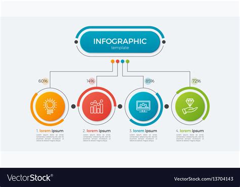 Presentation Infographic Template Options Vector Image