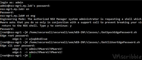 nsx edge root user password list from nsx manager vmscribble