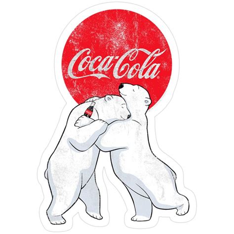 Cola Christmas Polar Bears Classic Logo Sticker Coca Cola Bear Logo