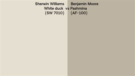 Sherwin Williams White Duck Sw 7010 Vs Benjamin Moore Pashmina Af