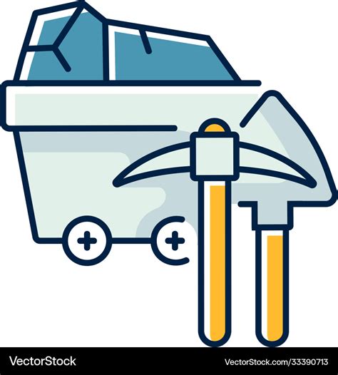 Coal Industry Rgb Color Icon Royalty Free Vector Image
