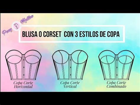 3 MODELOS DE COPAS PARA CORSET TRAZO EN 1 SOLO PATRÓN YouTube
