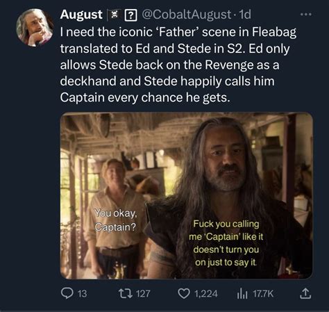 Pin By Allie P On O F M D Taika Waititi Captain My Captain Gay Flag