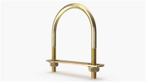 U Shaped Bracket Brass 3d Model 19 3ds Blend C4d Fbx Max Ma