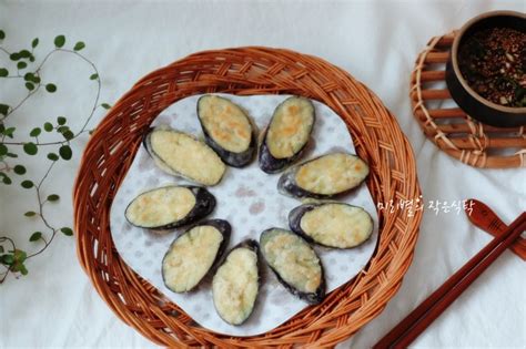 가지전 만드는 법 부침가루 반죽 바삭하게 가지부침개 간장소스 가지요리 네이버 블로그