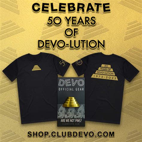 Devo 50th Anniversary Merch Devo