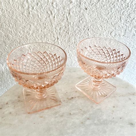 Anchor Hocking Miss America Vintage Depression Glass Sherbet Anchor