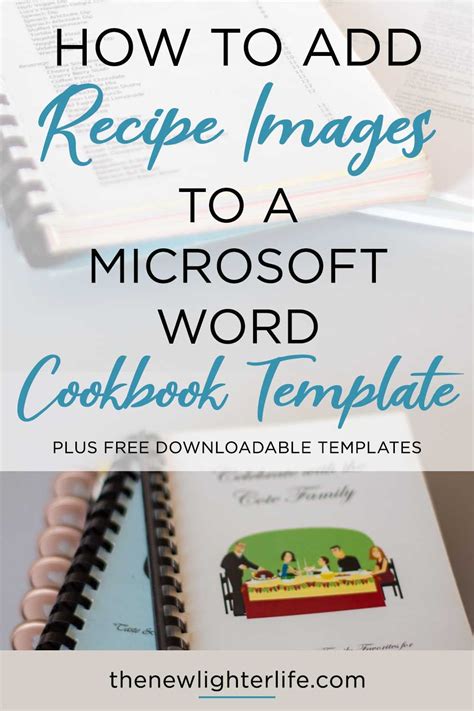 add photos to your word cookbook