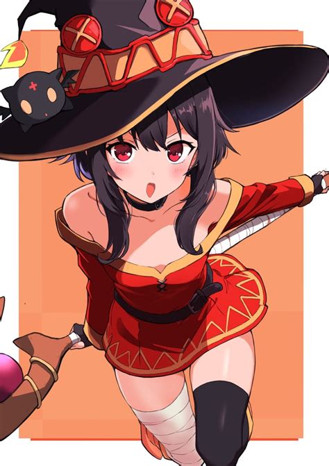 Megumin And Chomusuke Kono Subarashii Sekai Ni Shukufuku Wo Drawn By