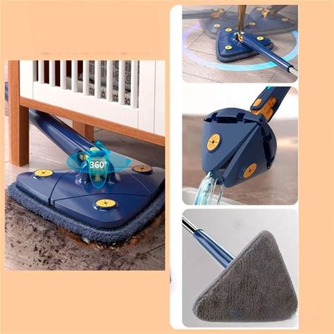 Esfregão Mop 360º Triangular Com Refil Ajustável E Cabo Carrefour