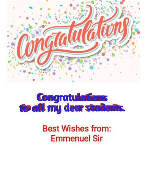 Congratulations Dear Students Congratulations Student