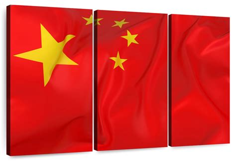 Rippled Chinese Flag Wall Art Photography
