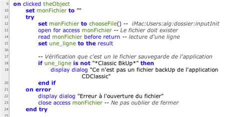 AppleScript Studio Tutoriel Traitement Du Fichier