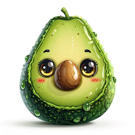 Cute Funny Cartoon Picture Of Avacado Stock Illustration Illustration Of Adorable Comic