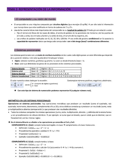 Apuntes InformÁtica IngenierÍa BiomÉdica Apuntes De Informática Docsity