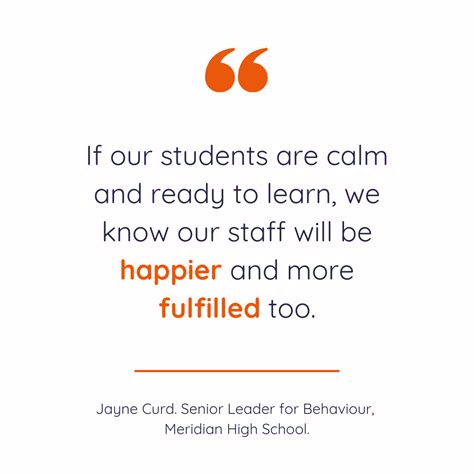 Meridian High School Calmer Classrooms And Happier Teachers The