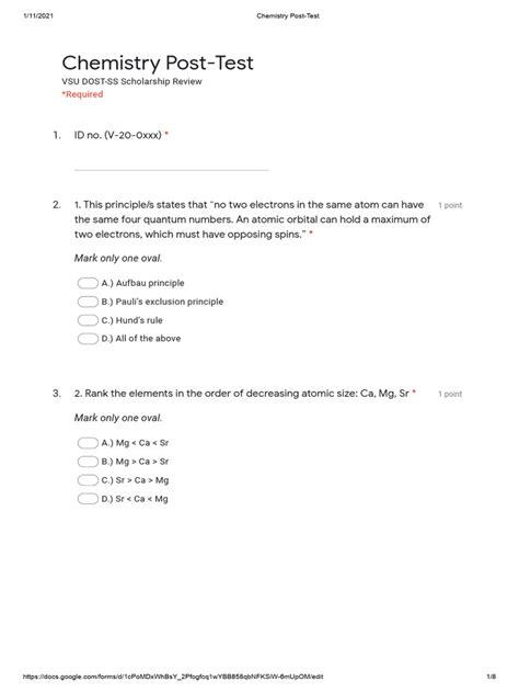 6 2 Chemisty Post Test Pdf