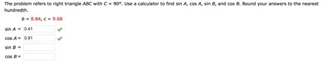solved the problem refers to right triangle abc with c 90