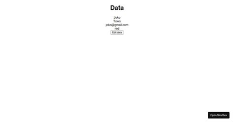 Formik Editing Context Codesandbox