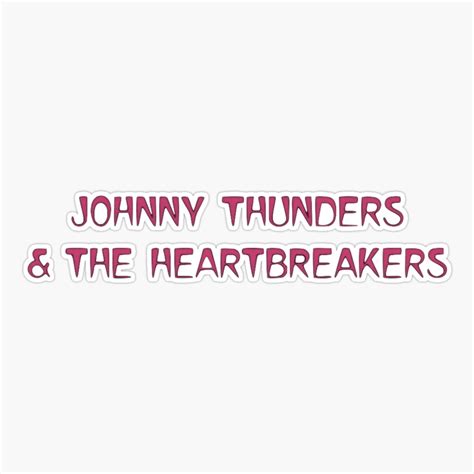 Onim Johnny Thunders And The Heartbreakers Sticker Phone Decal Water