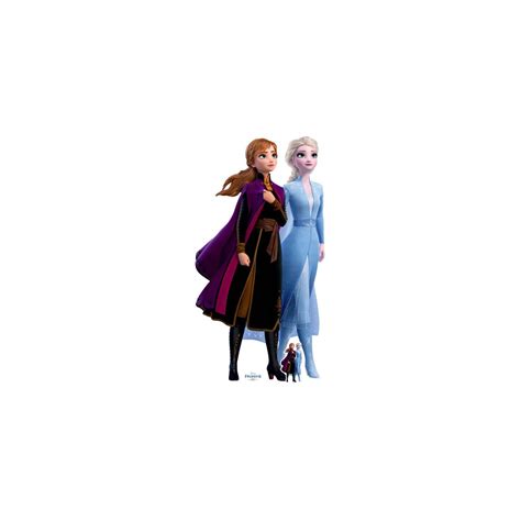 Figurine En Carton Disney La Reine Des Neiges 2 Anna Et Elsa Ensemble