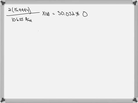 Solved Calculate The Theoretical Mass Percentage Of Oxygen In